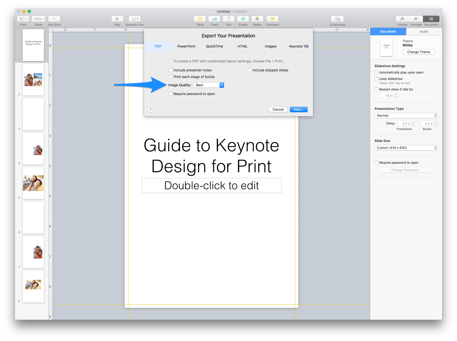 How To Make a Print Ready File In Apple Keynote