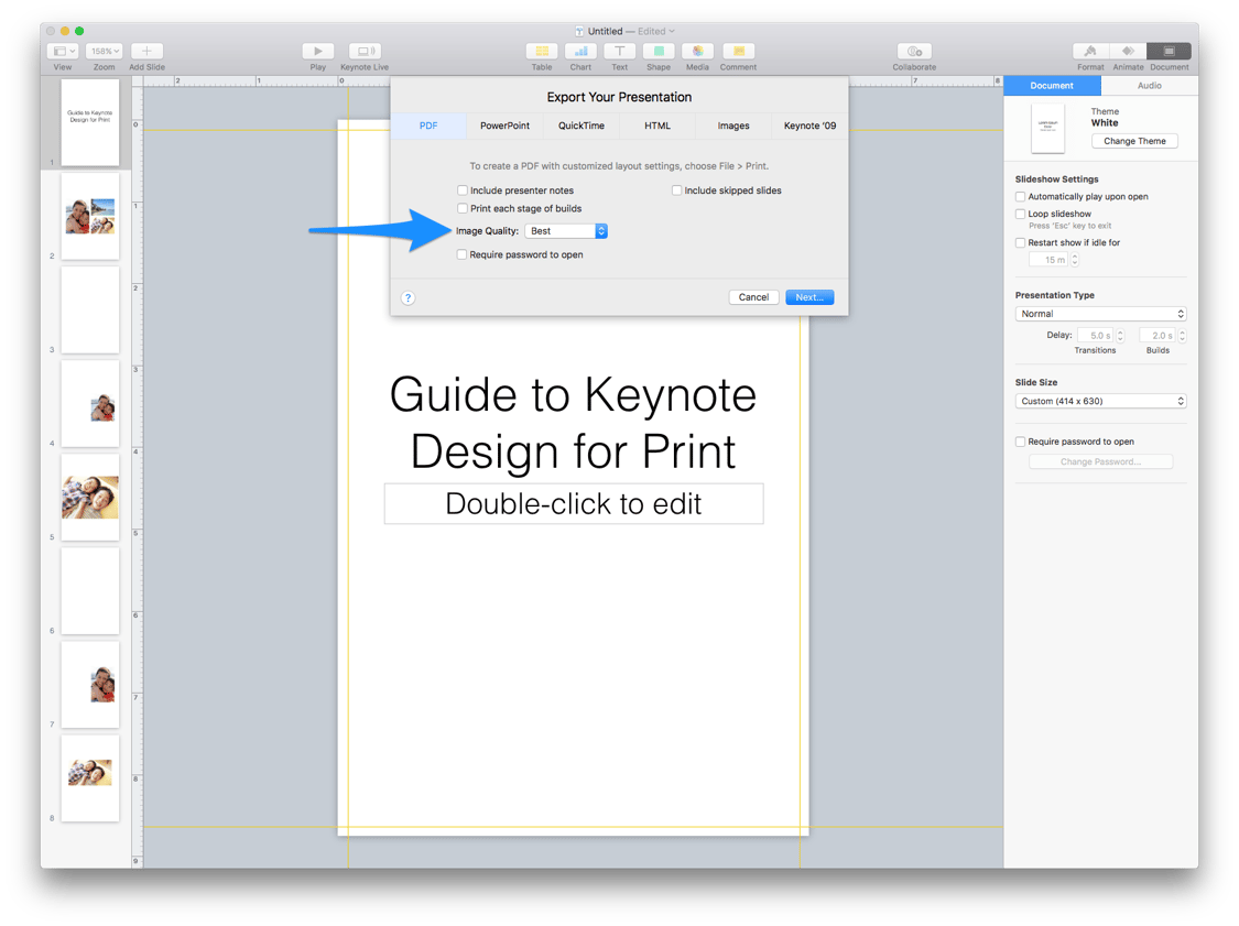 How To Make a Print Ready File In Apple Keynote